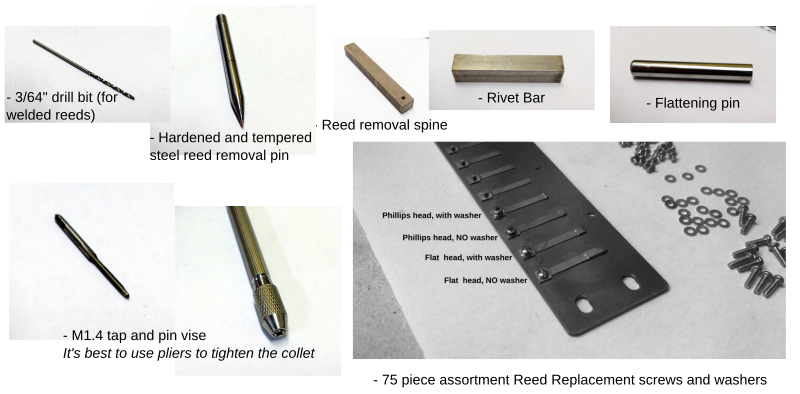 Reed Replacement Kit (Freehand) | Custom Harmonicas by Andrew Zajac